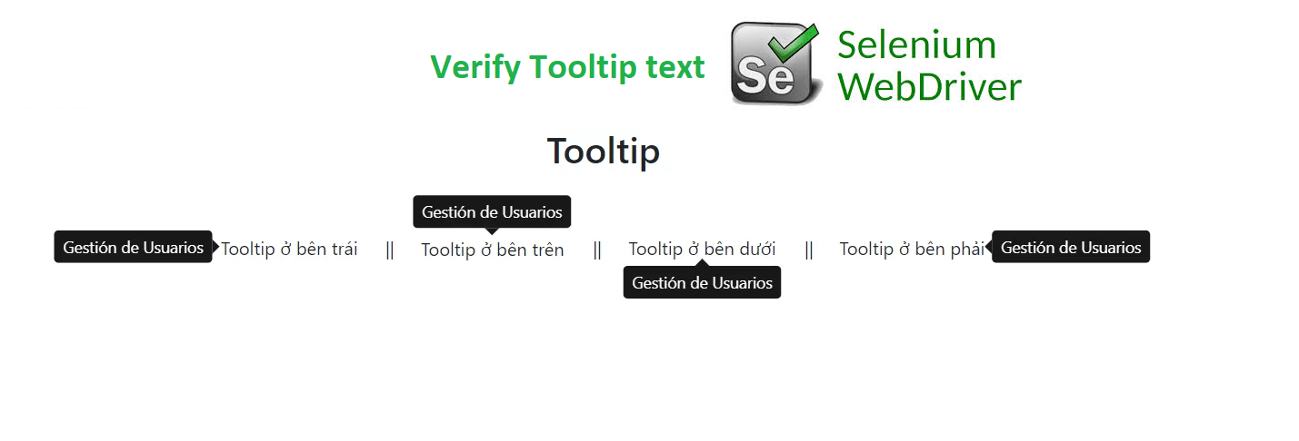 Làm việc với Tooltip trong Selenium WebDriver